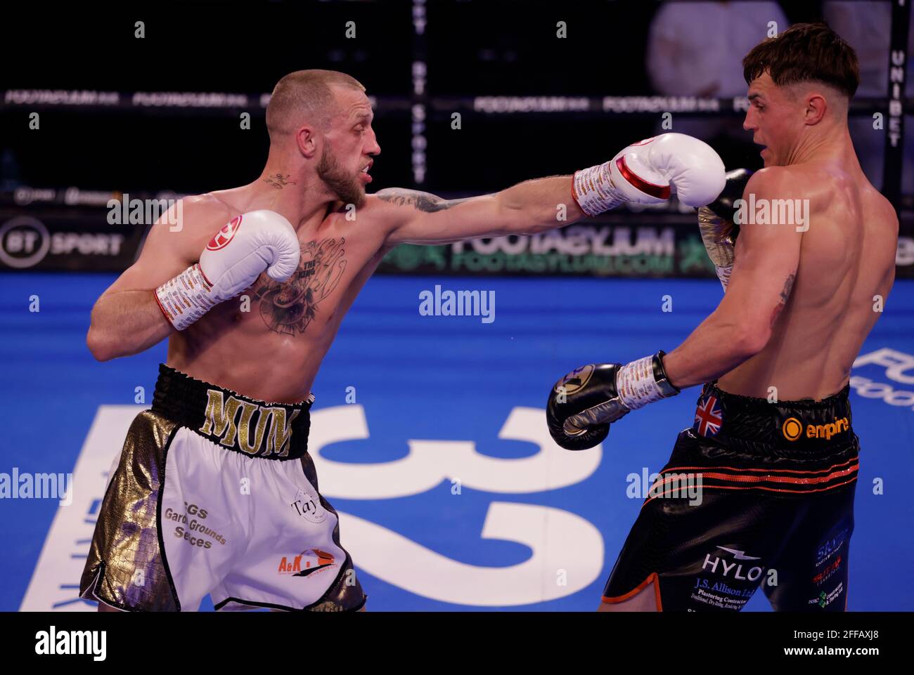 Jamie Stewart (left) and George Davey in action during their Super ...
