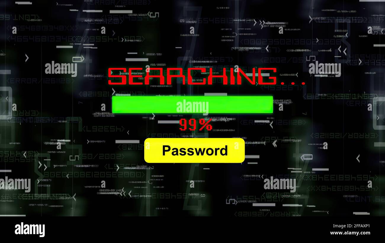 Searching for password online progress bar Stock Photo - Alamy