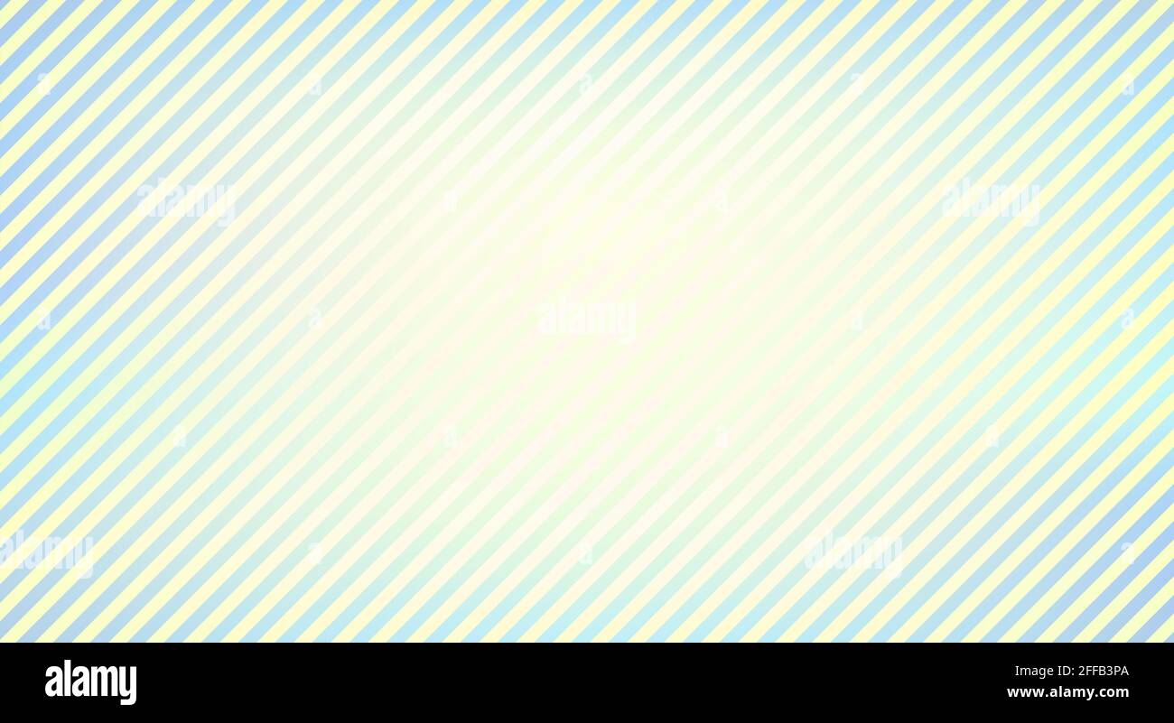 Abstract light yellow striped pattern with pale blue and cream diagonal ...