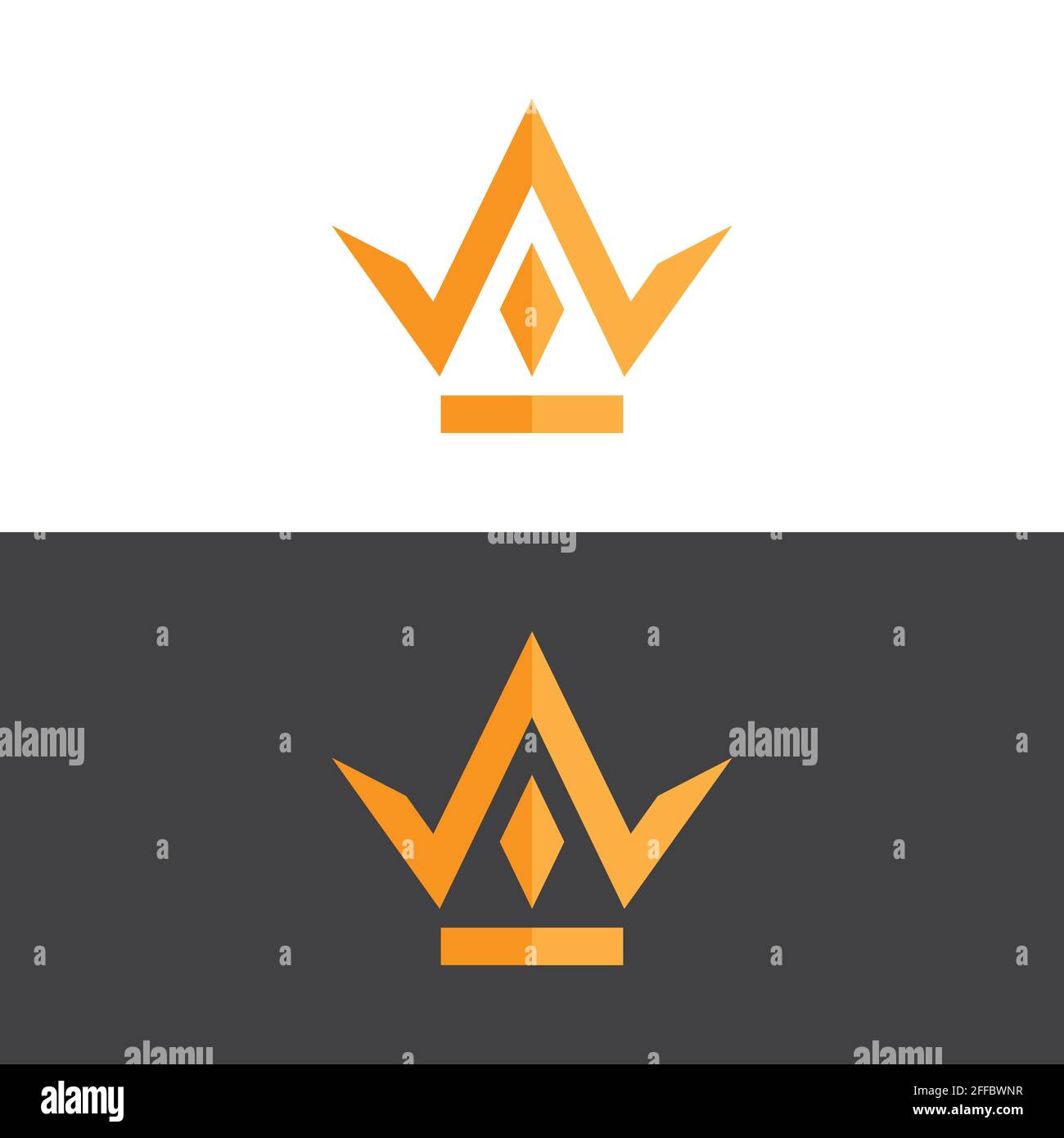 Flat golden crown in Stock Vector Images - Alamy