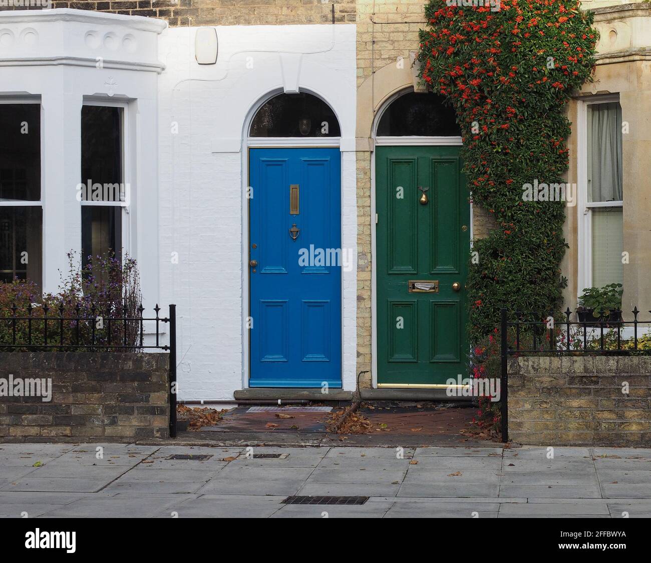traditional entrance door of a British house Stock Photo - Alamy