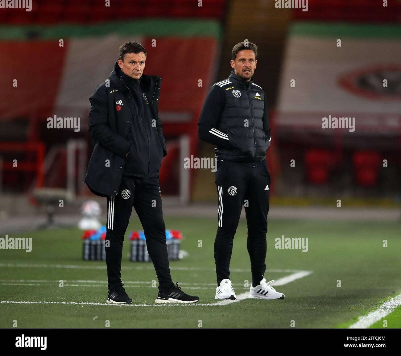 Sheffield, England, 24th April 2021. Paul Heckingbottom temporary ...