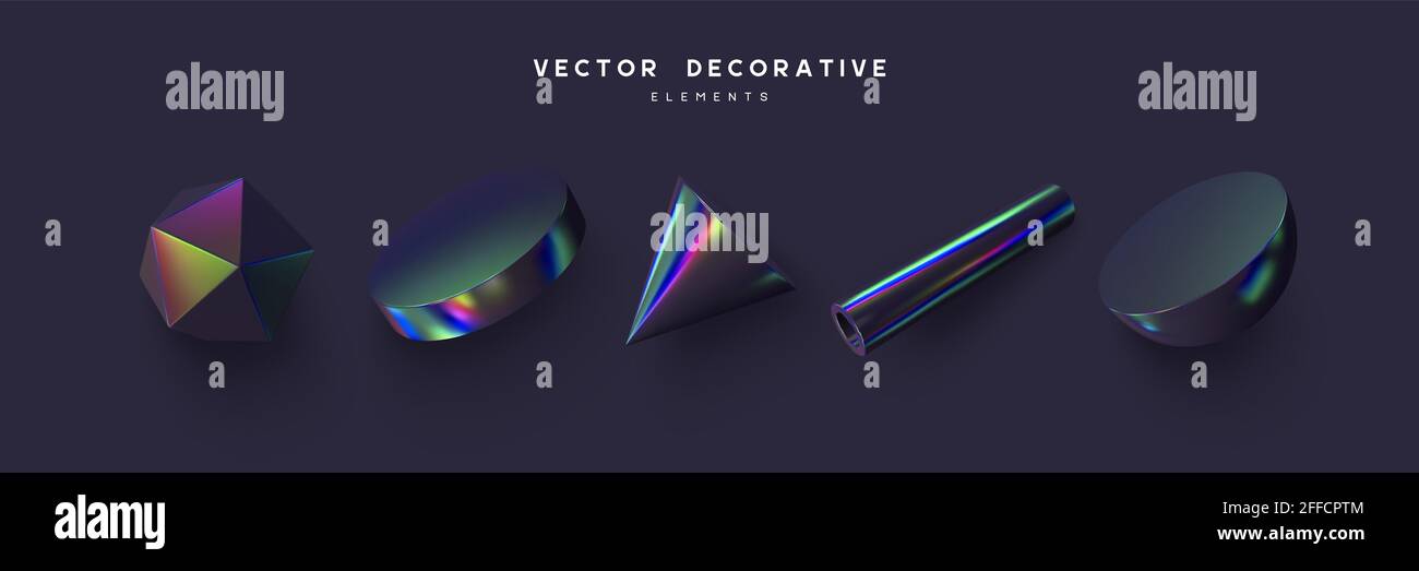 Set of 3d render primitives Stock Vector Image & Art - Alamy