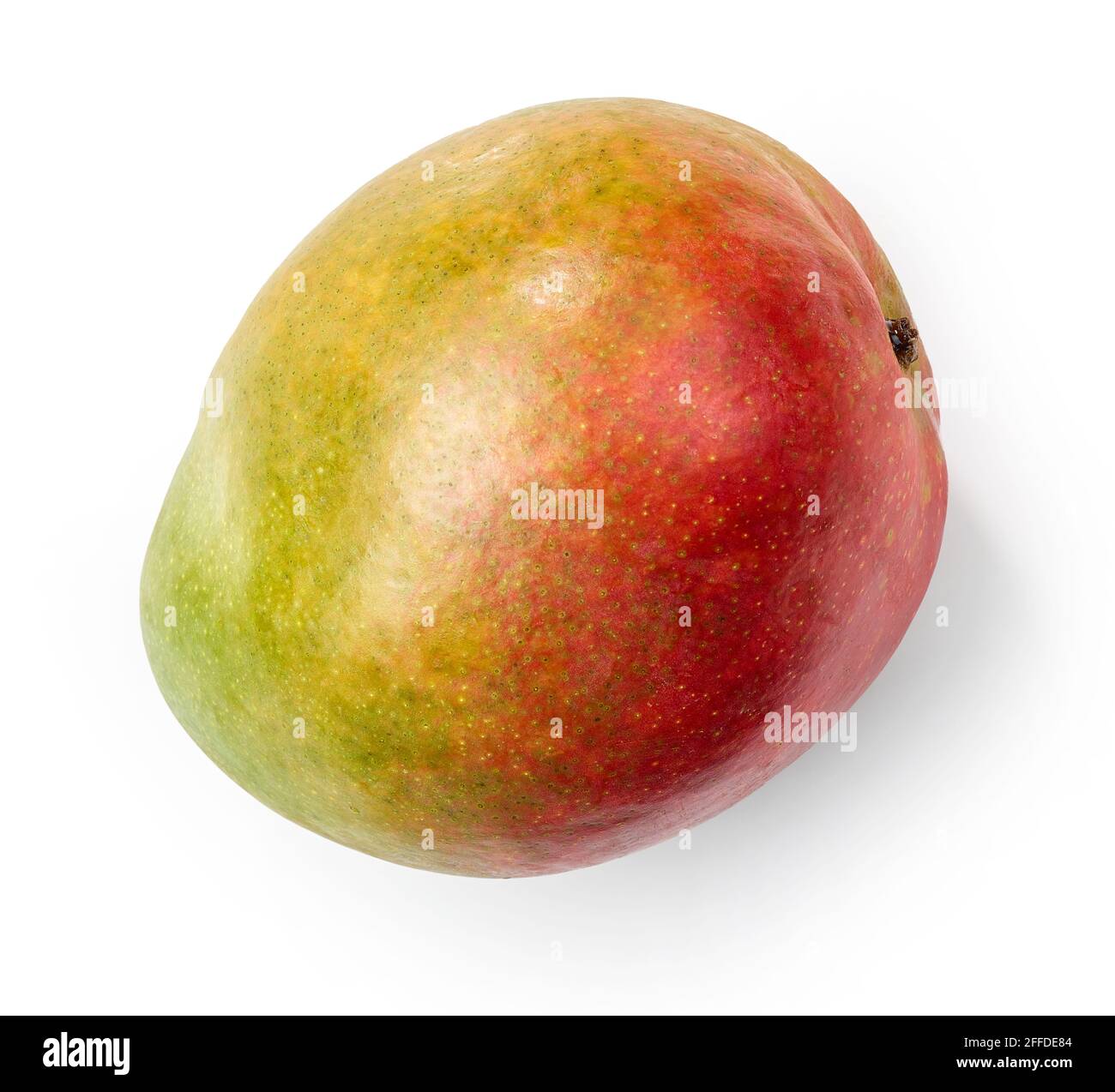 fresh raw mango fruit isolated on white background, top view Stock ...