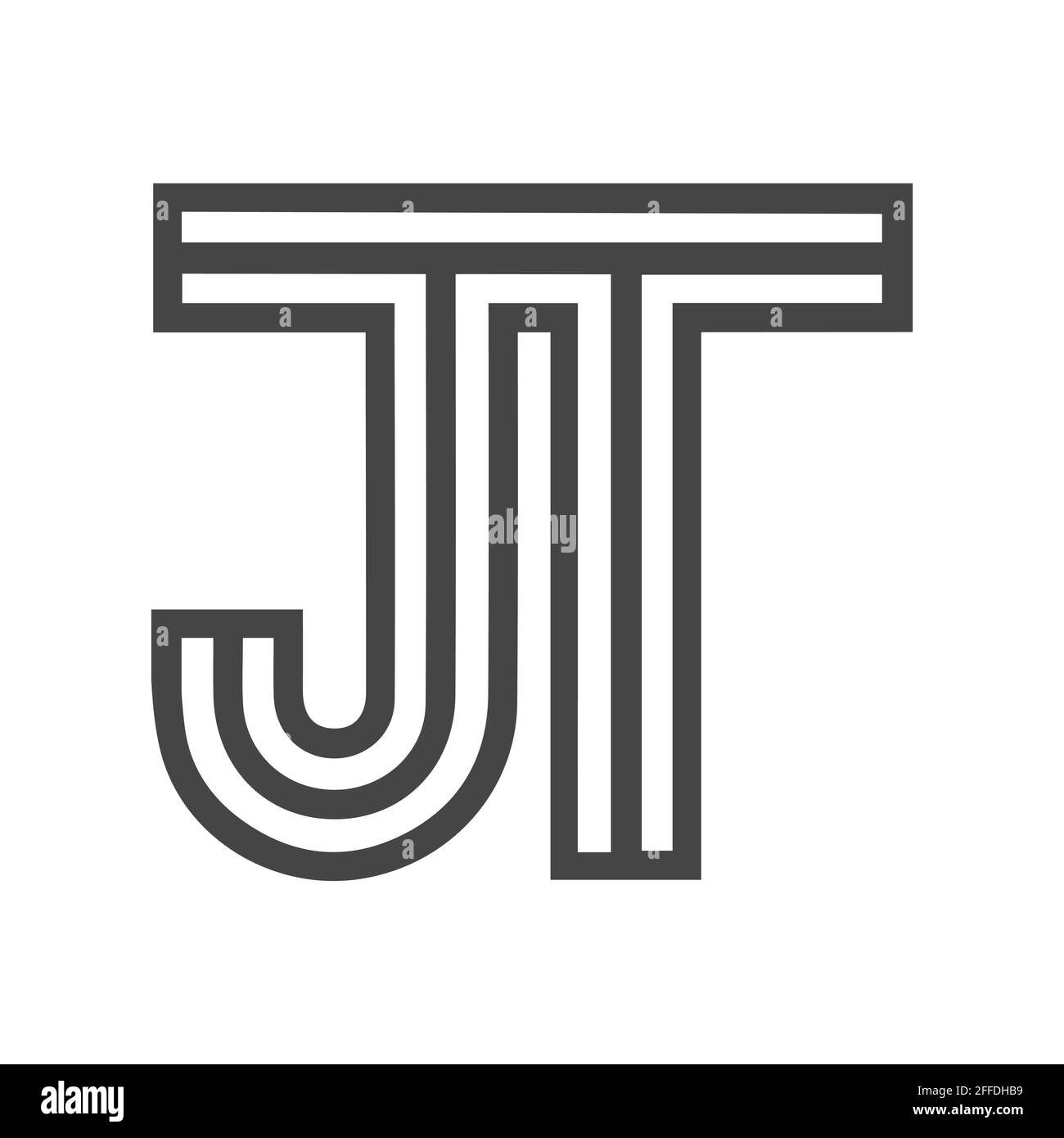 Initial tj letter logo vector template design. Linked letter jt logo design Stock Vector Image ...