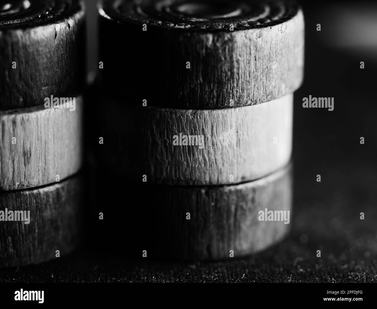 Grayscale shot of draughts pieces Stock Photo - Alamy
