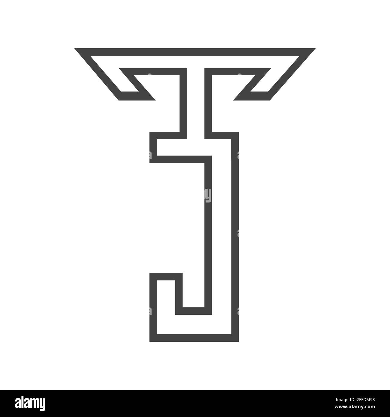 Initial tj letter logo vector template design. Linked letter jt logo design Stock Vector Image ...