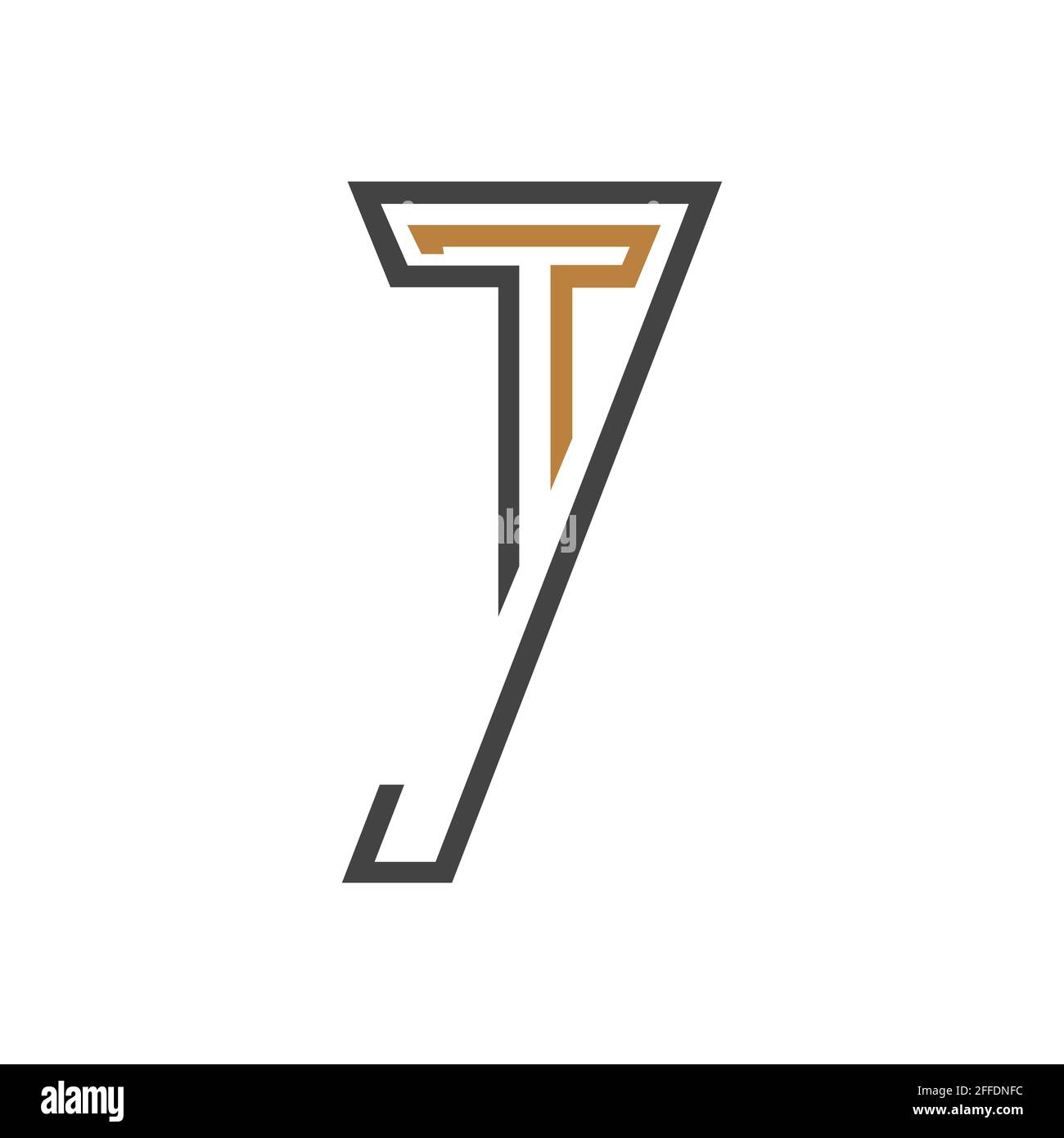 Initial tj letter logo vector template design. Linked letter jt logo ...