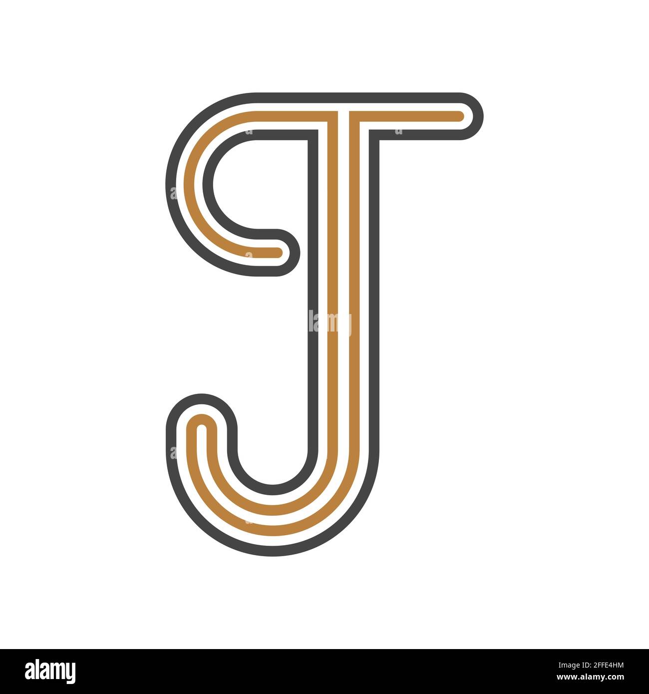 Initial tj letter logo vector template design. Linked letter jt logo ...