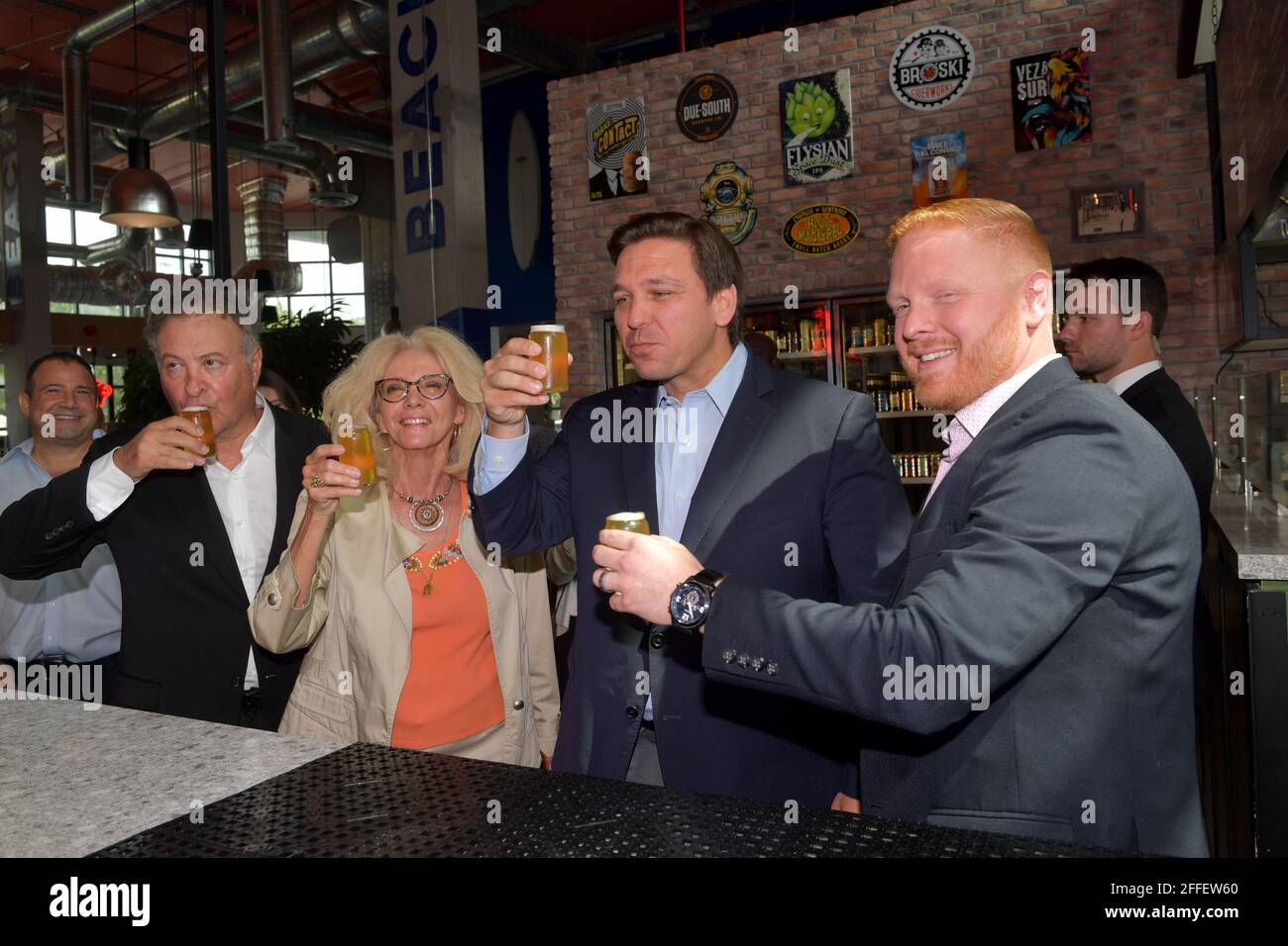 DELRAY BEACH, FL - APRIL 24: Florida Governor Ron DeSantis makes a ...
