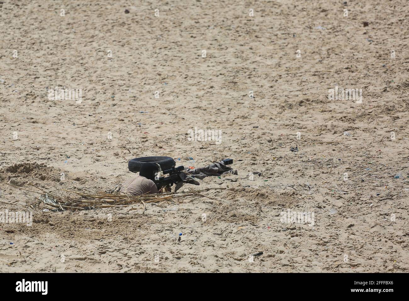 Gaza City, The Gaza Strip, Palestine. 24th Apr, 2021. Members of the ...