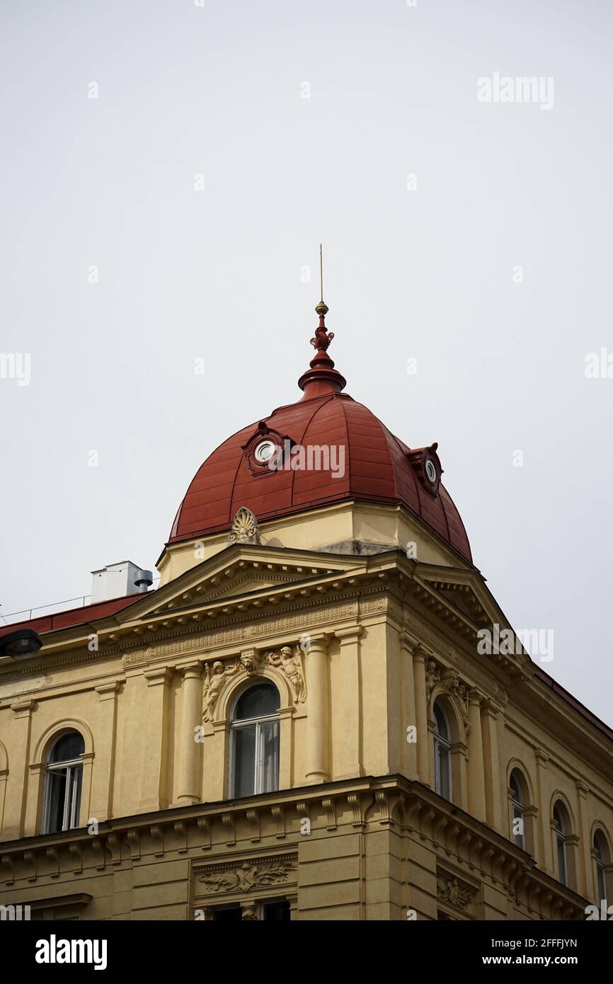 Building with a red turret, Prague Czech Republic Stock Photo - Alamy