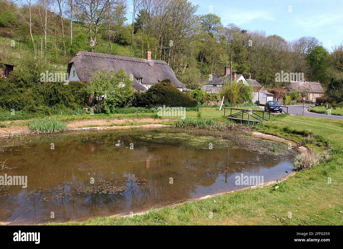 TOLLARD ROYAL THE VILLAGE HOME OF MADONNA. PIC MIKE WALKER, 2002 Stock ...