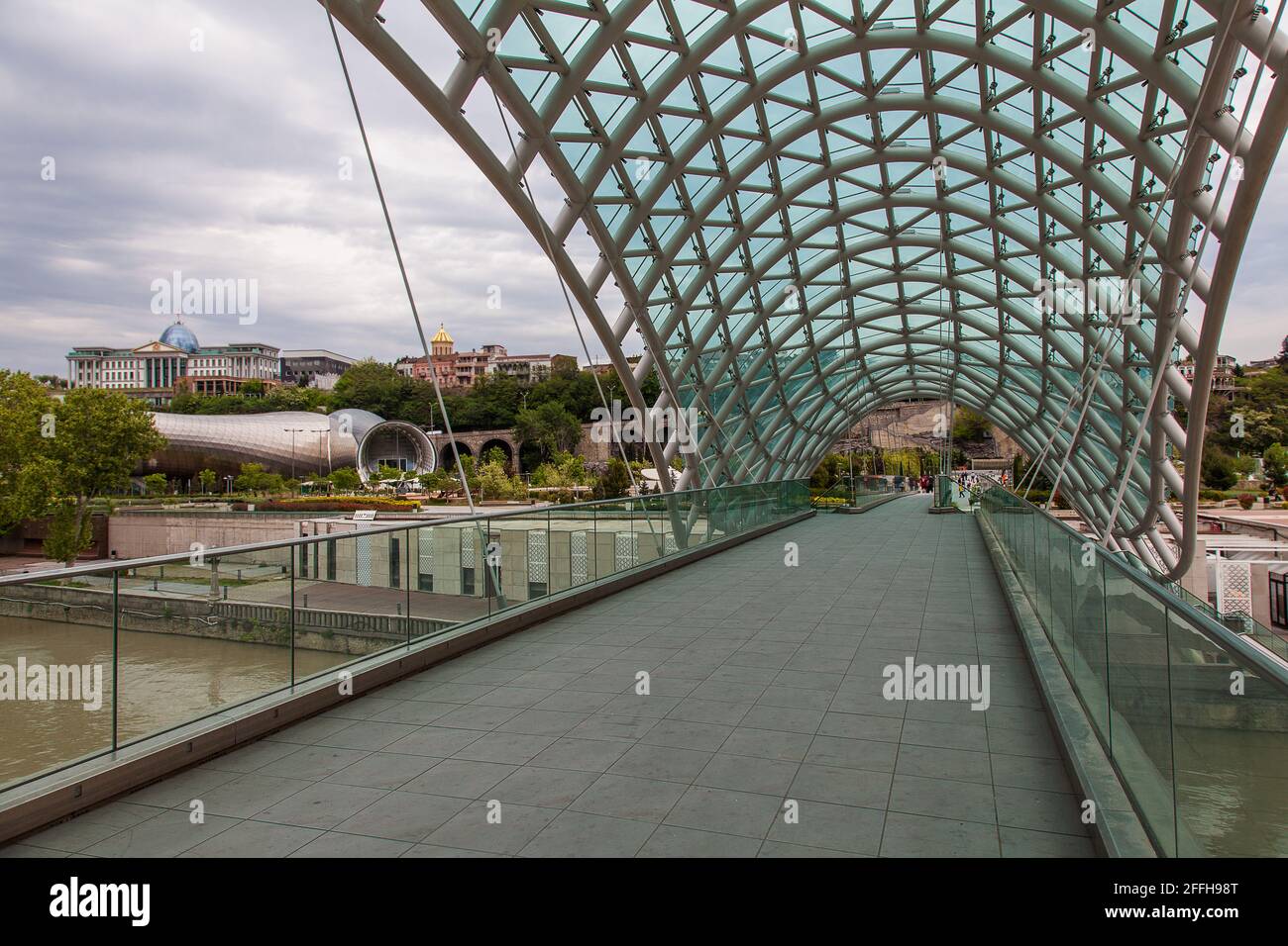 Peace Bridge in the capital of Georgia - Tbilisi Stock Photo - Alamy
