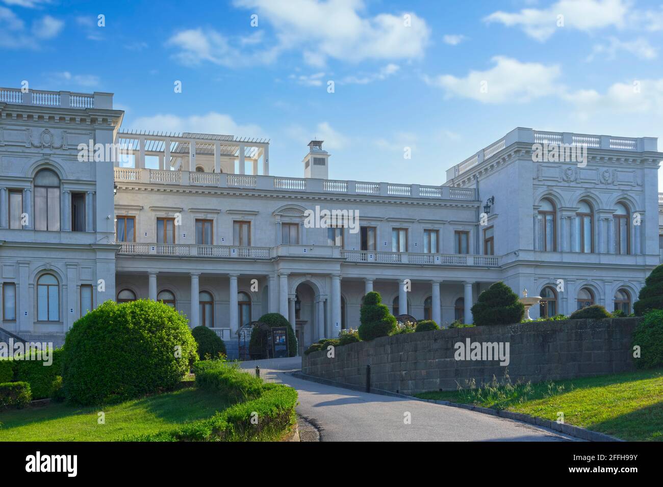 Yalta, Crimea-May 30, 2016: The architecture of the Livadia Palace ...