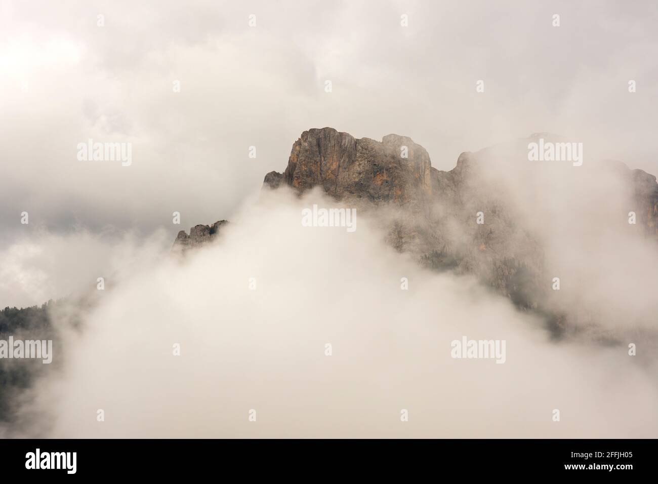 landscape and houses in vigo di fassa in Trentino Alto Adige in Italy ...