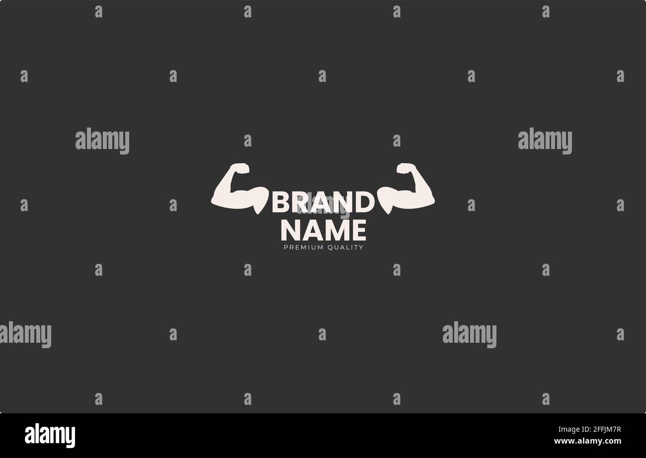 Two Arms Logo Design Vector Template suitable for strong and bold ...