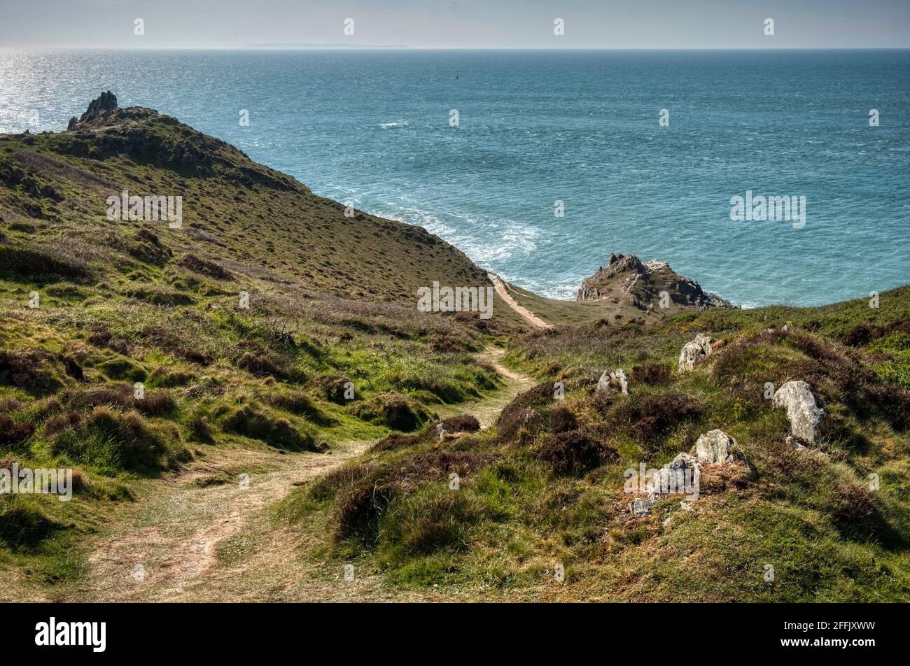North devon woolacombe bay hi-res stock photography and images - Alamy
