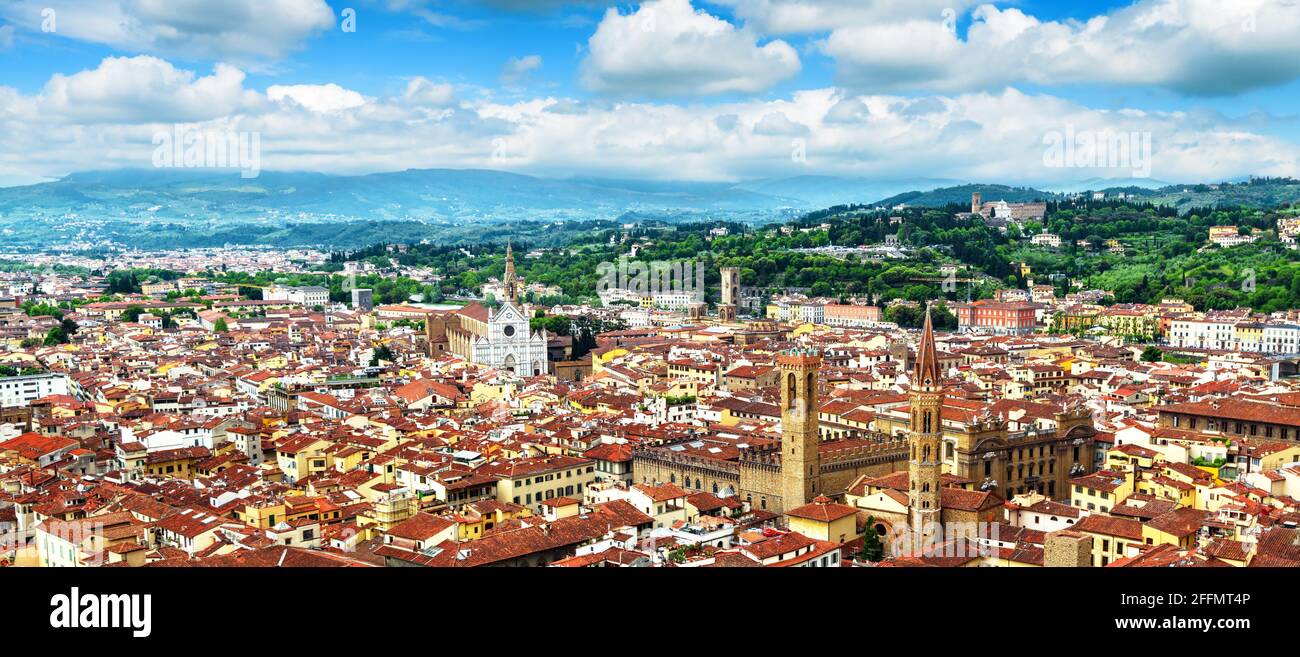 Aerial panorama city florence hi-res stock photography and images - Alamy