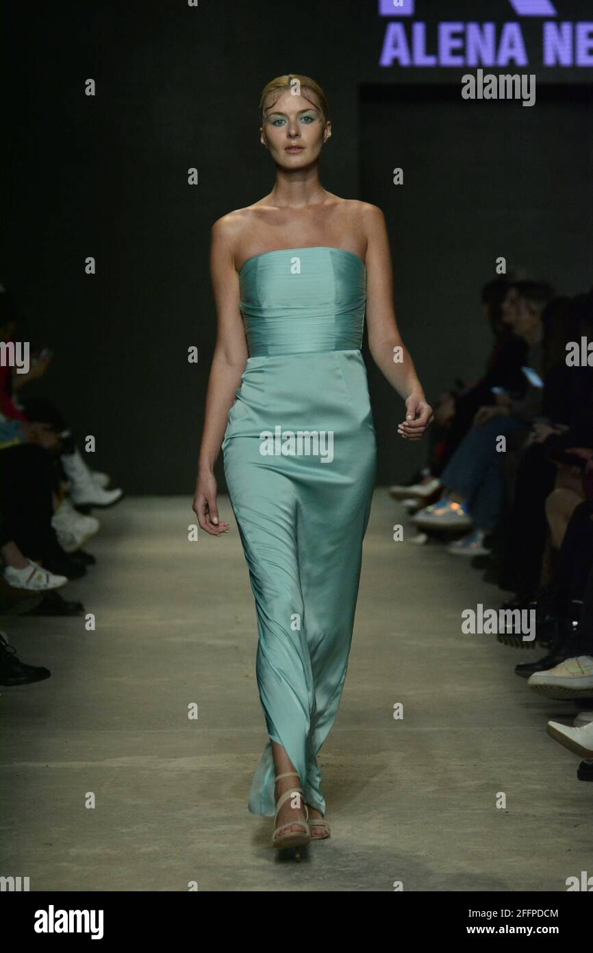 Moscow Mercedes-Benz Fashion Week 2021.ALENA NEGA model collection show ...