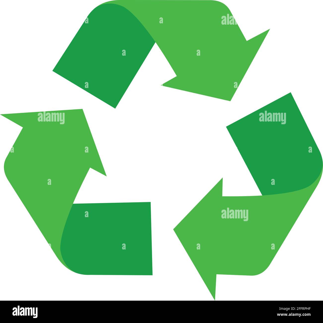 Vector illustration of recycling symbol in green color Stock Vector ...