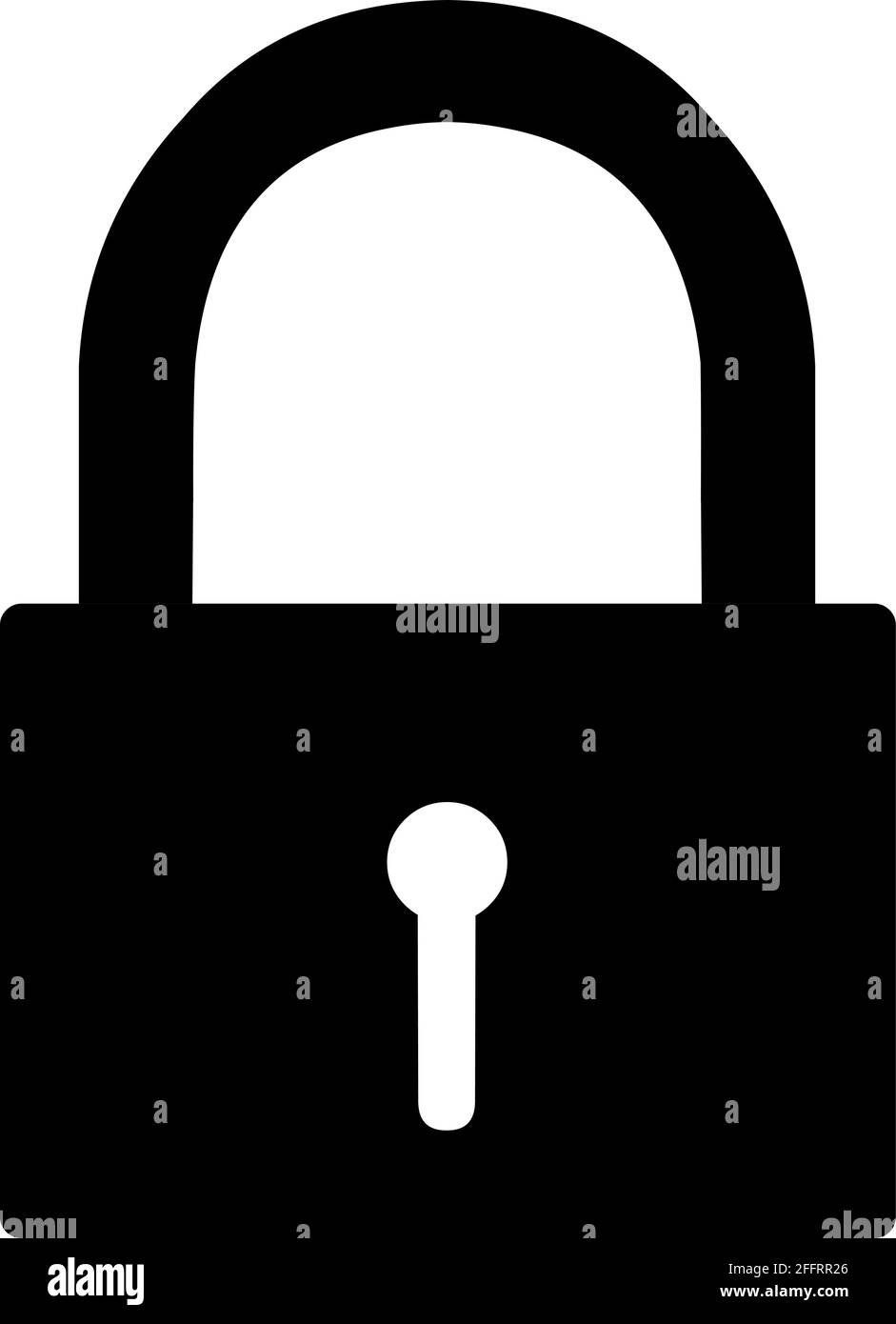 Keyhole padlock color icon Black and White Stock Photos & Images - Alamy