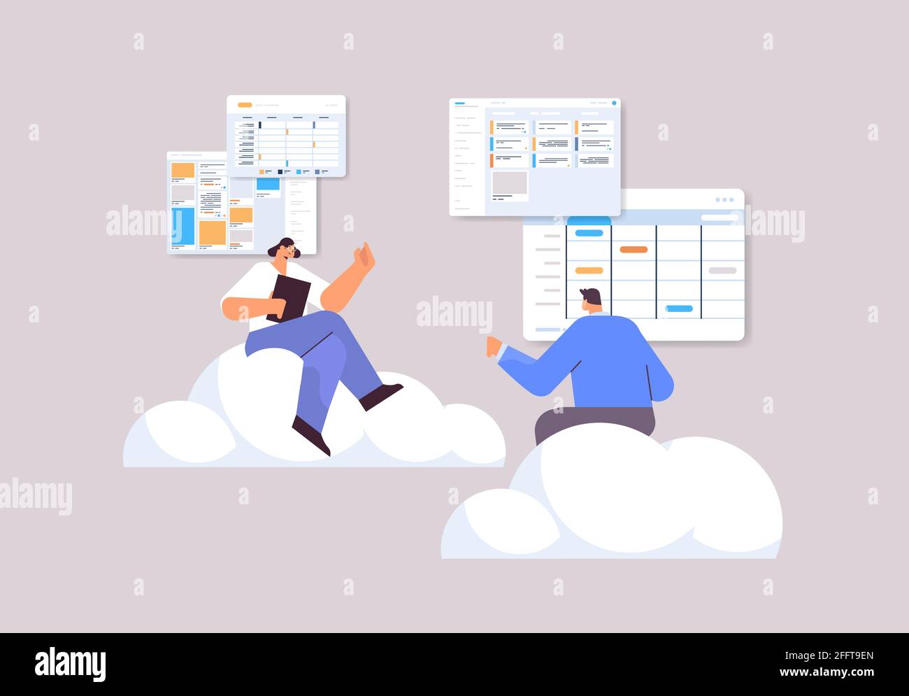 Daily working day Stock Vector Images - Alamy