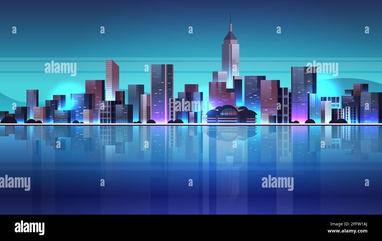 city buildings skyline modern architecture cityscape background ...