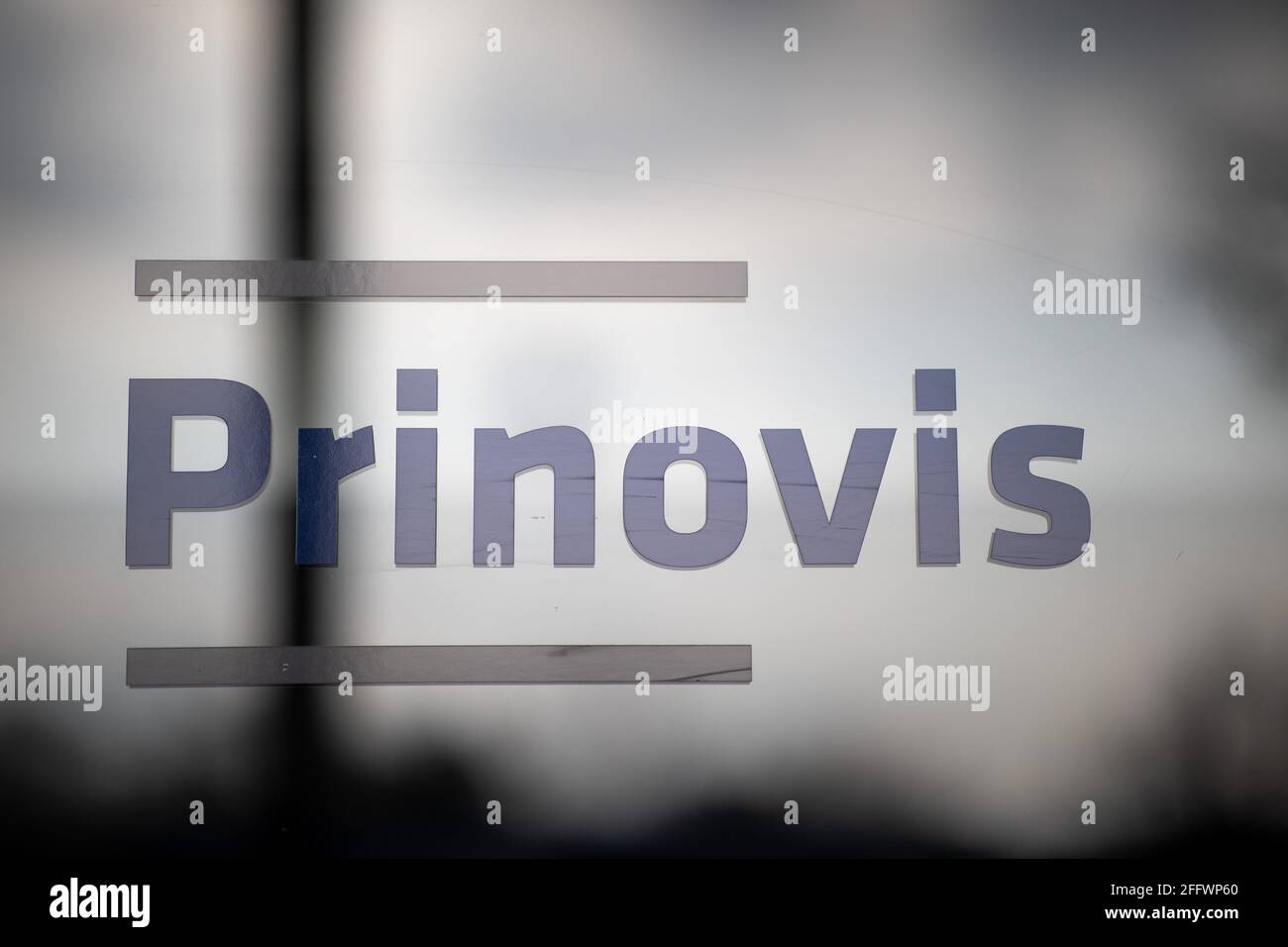 Nuremberg, Germany. 21st Apr, 2021. The words "Prinovis" are written on ...