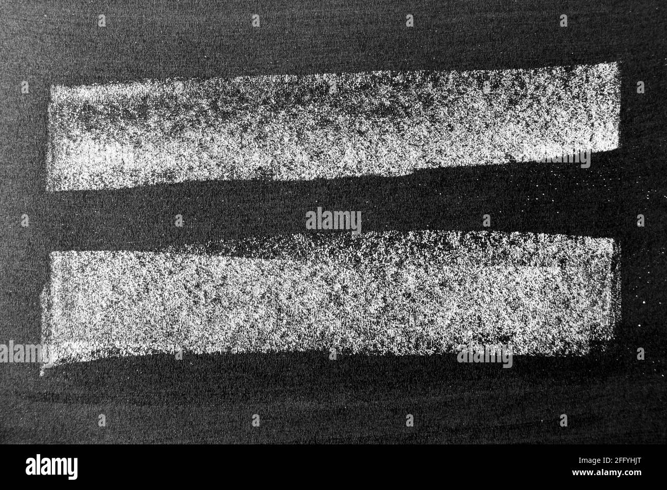 White color chalk hand drawing in line or square shape on blackboard or ...