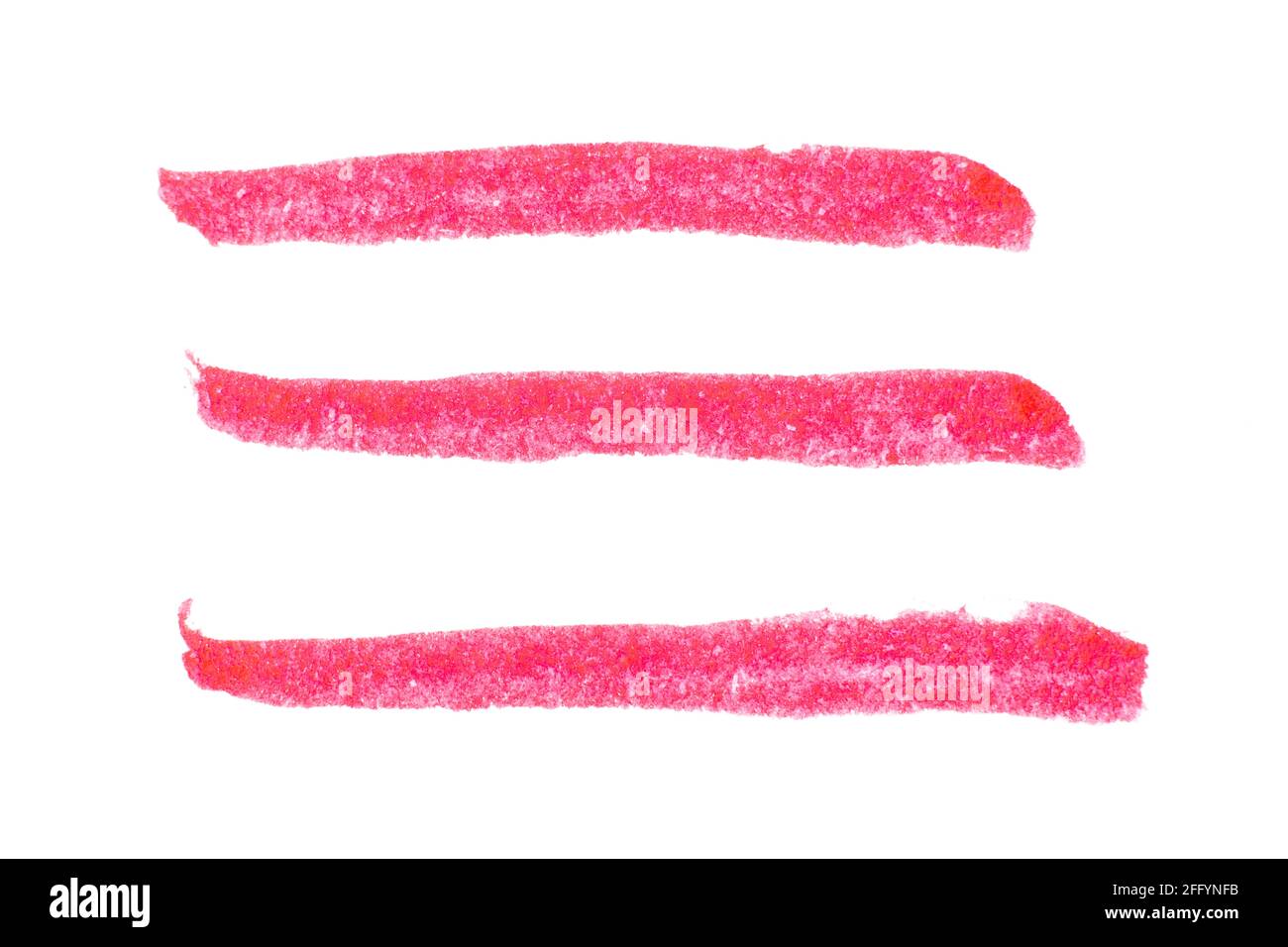 Red color watercolor handdrawing as square line brush on white paper ...