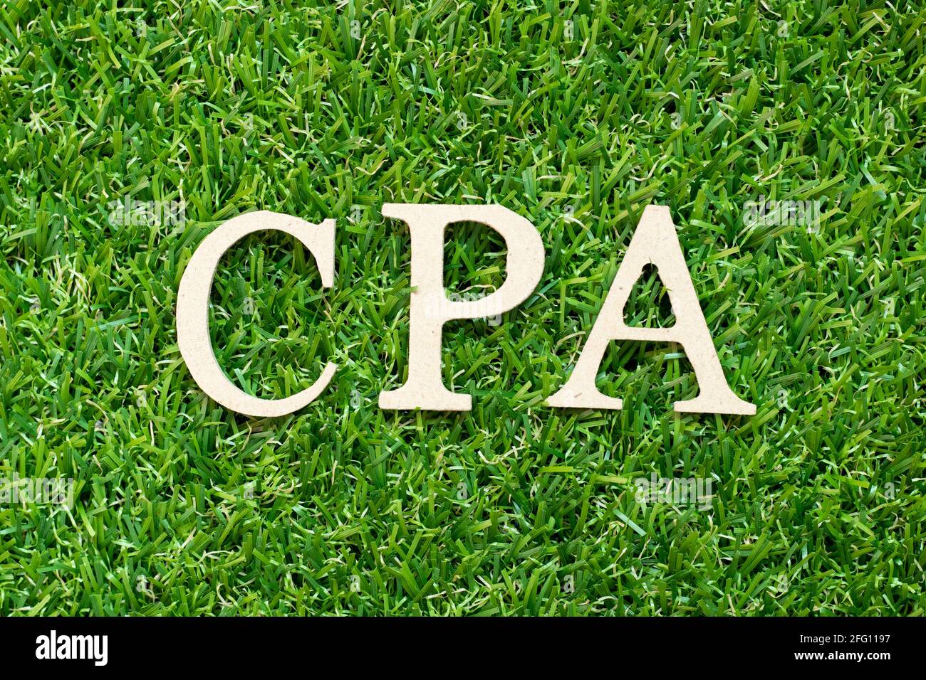 Alphabet letter in word CPA (Abbreviation of Cost per click or ...