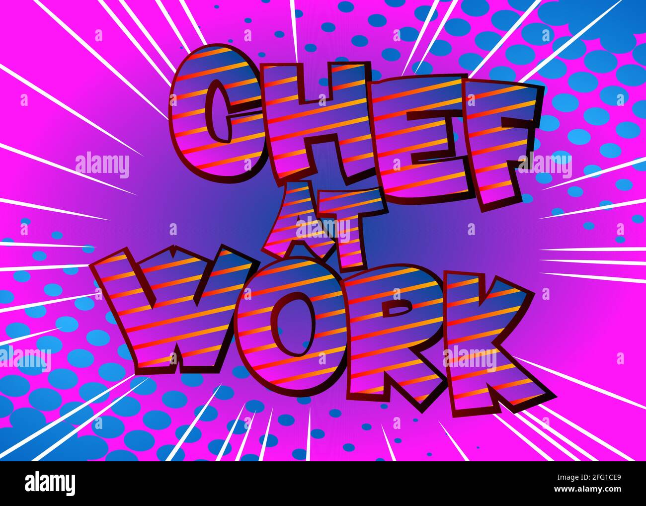 Chef At Work - Comic book style text. Restaurant event related words ...
