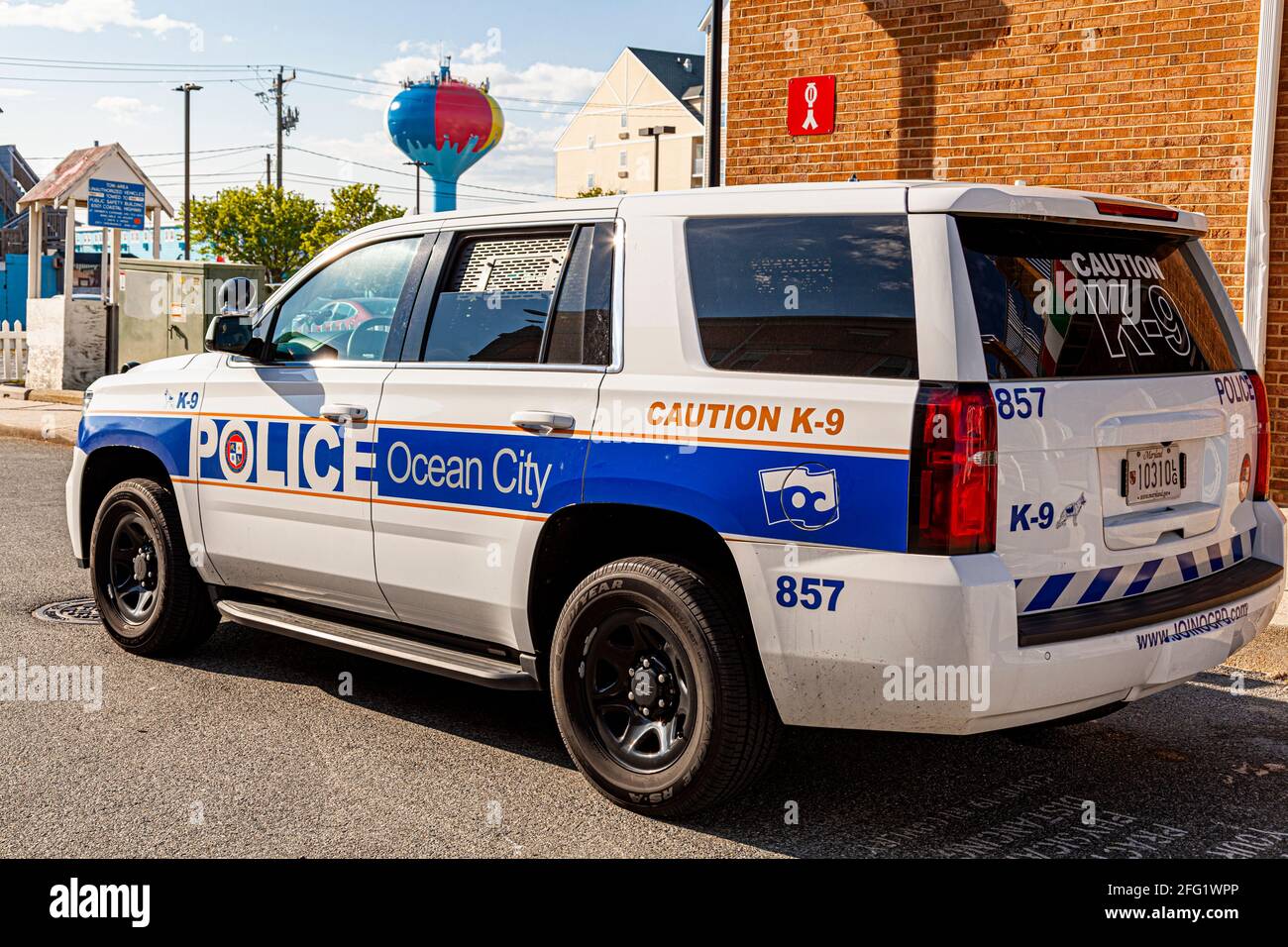 Ocean City, MD, USA 04-18-2021: A Ford Explorer Police vehicle ...