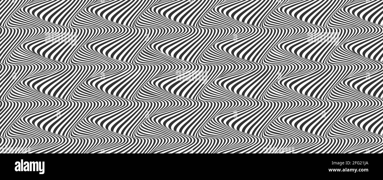 Wavy Line Graphic Illusion