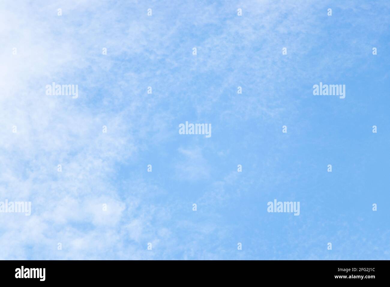 Clear blue color sky with white cloud background Stock Photo - Alamy