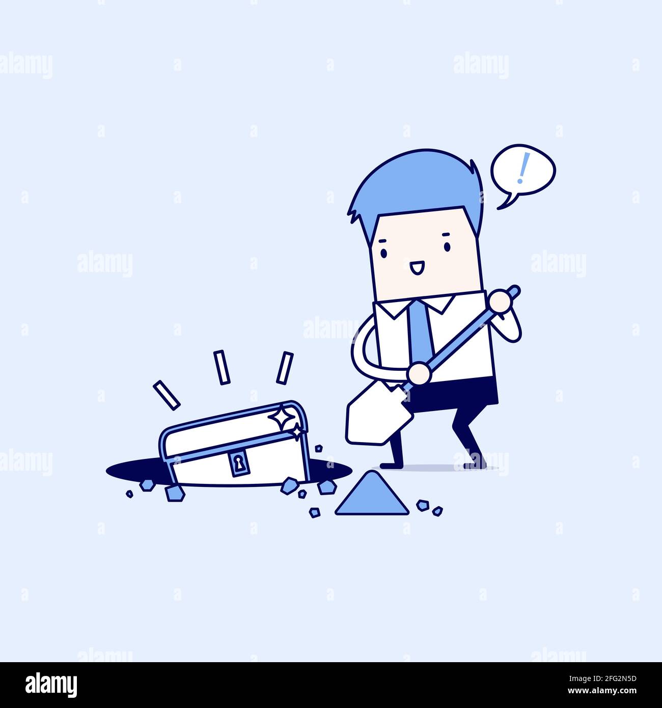 Worker digging a hole Stock Vector Images - Alamy