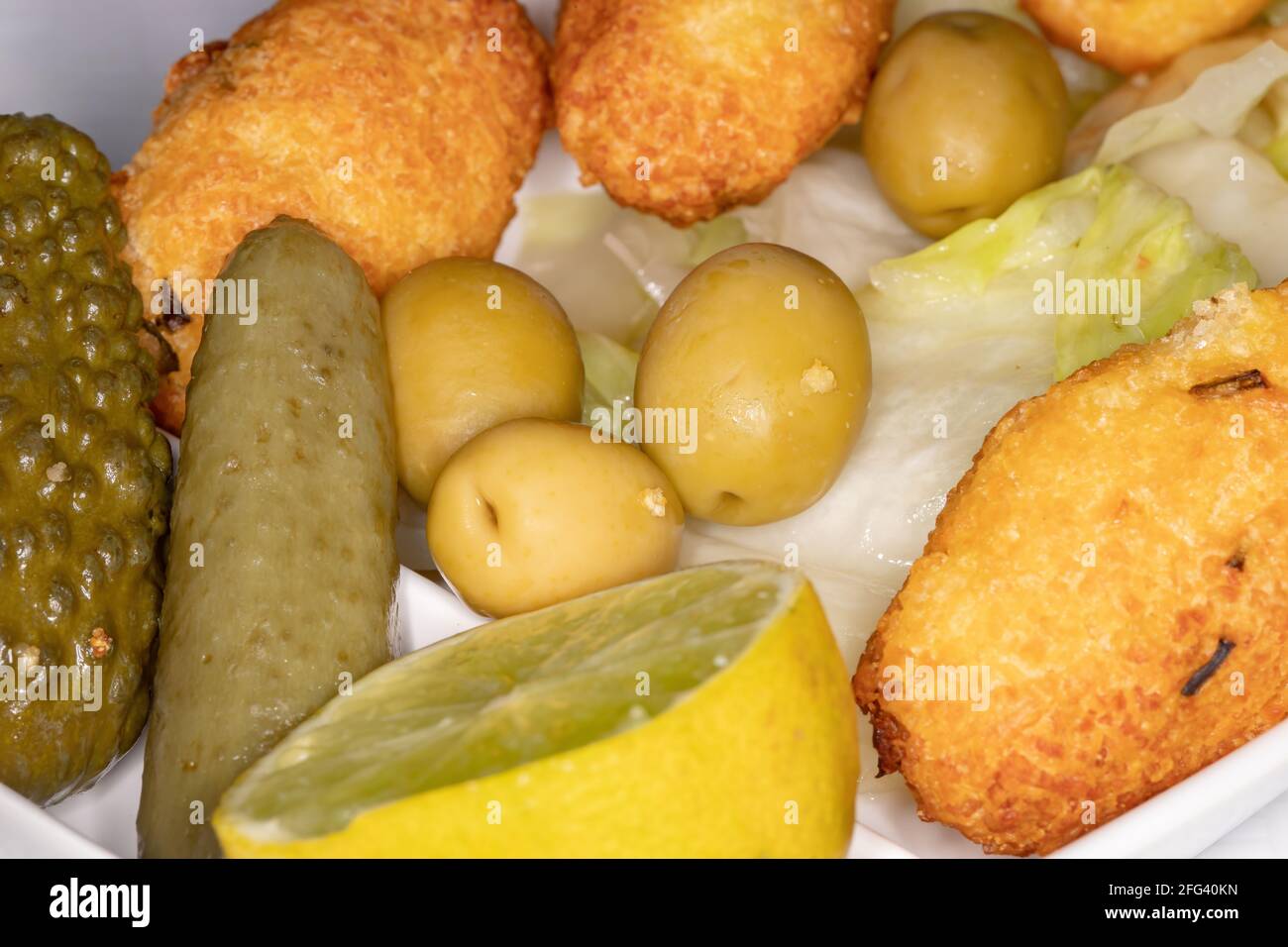 Salad mix with various types of food Stock Photo - Alamy