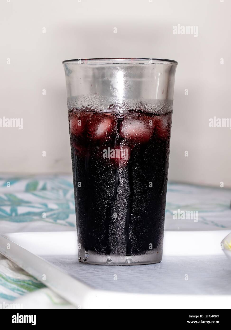 Grape juice ice in glass hi-res stock photography and images - Alamy