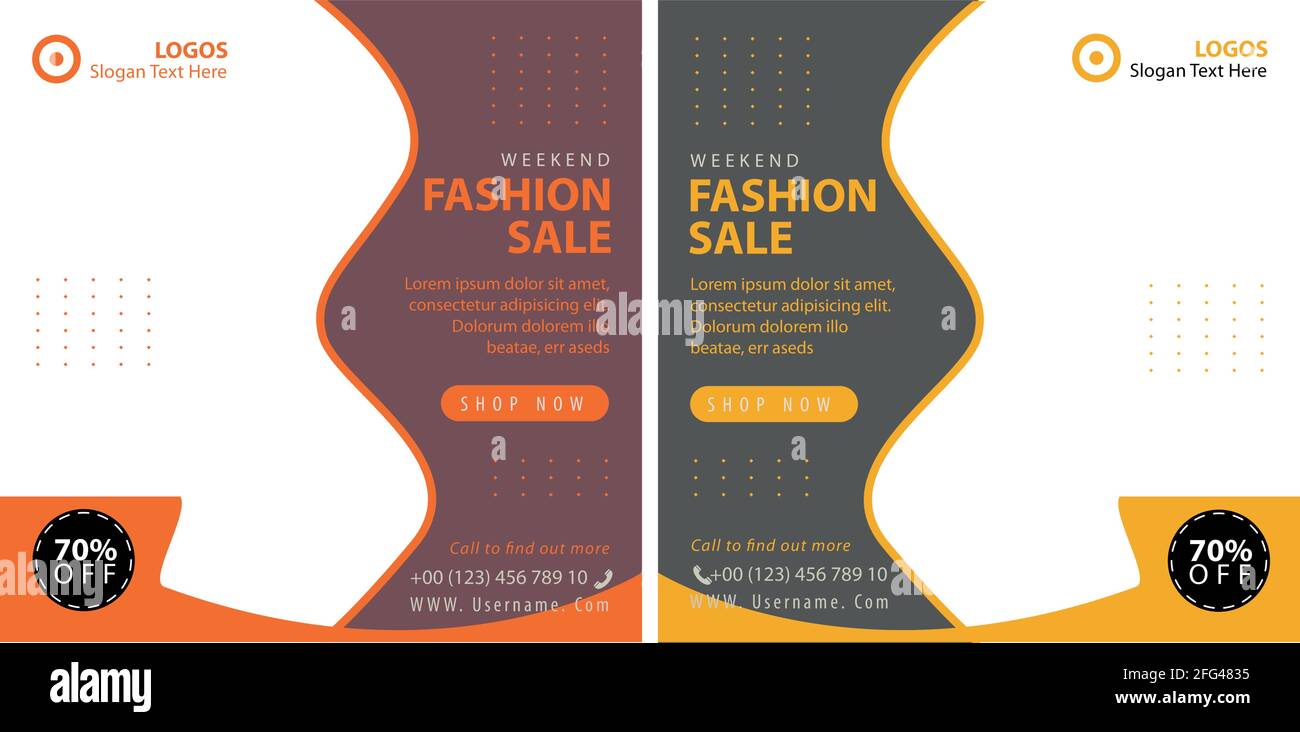 fashion model theme social media post template set Stock Vector Image ...