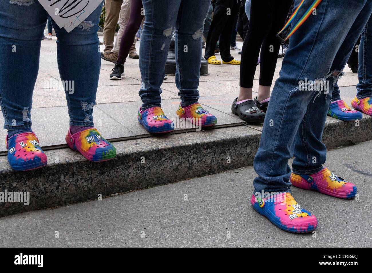 Wearing crocs hi-res stock photography and images - Alamy