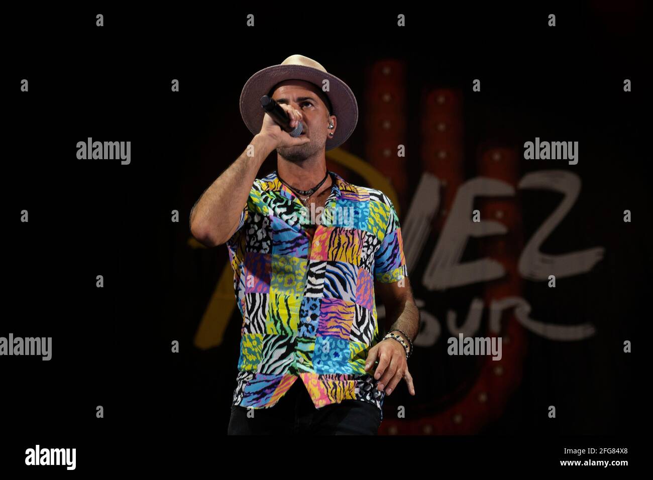 Madrid, Spain. 24th Apr, 2021. The singer Ivan Torres of the group ...