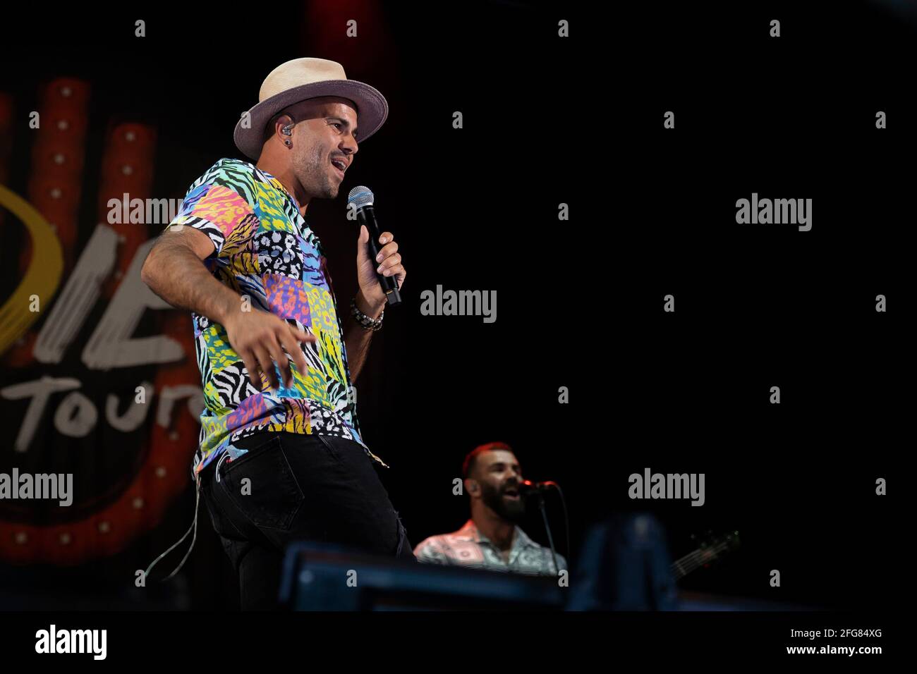 Madrid, Spain. 24th Apr, 2021. The singer Ivan Torres of the group ...