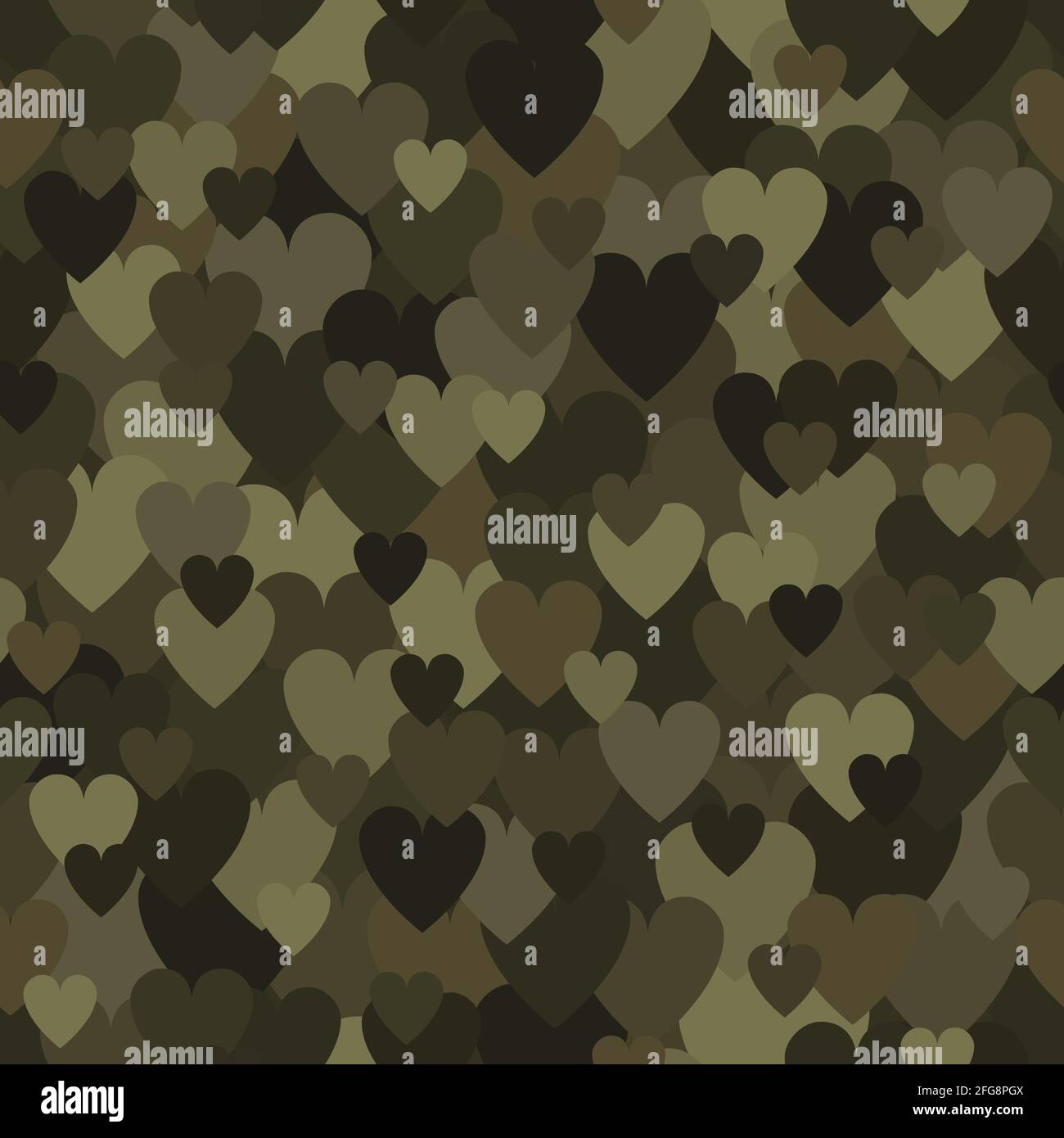 Military Seamless Pattern with Khaki Heart Spots. Camouflage Background ...