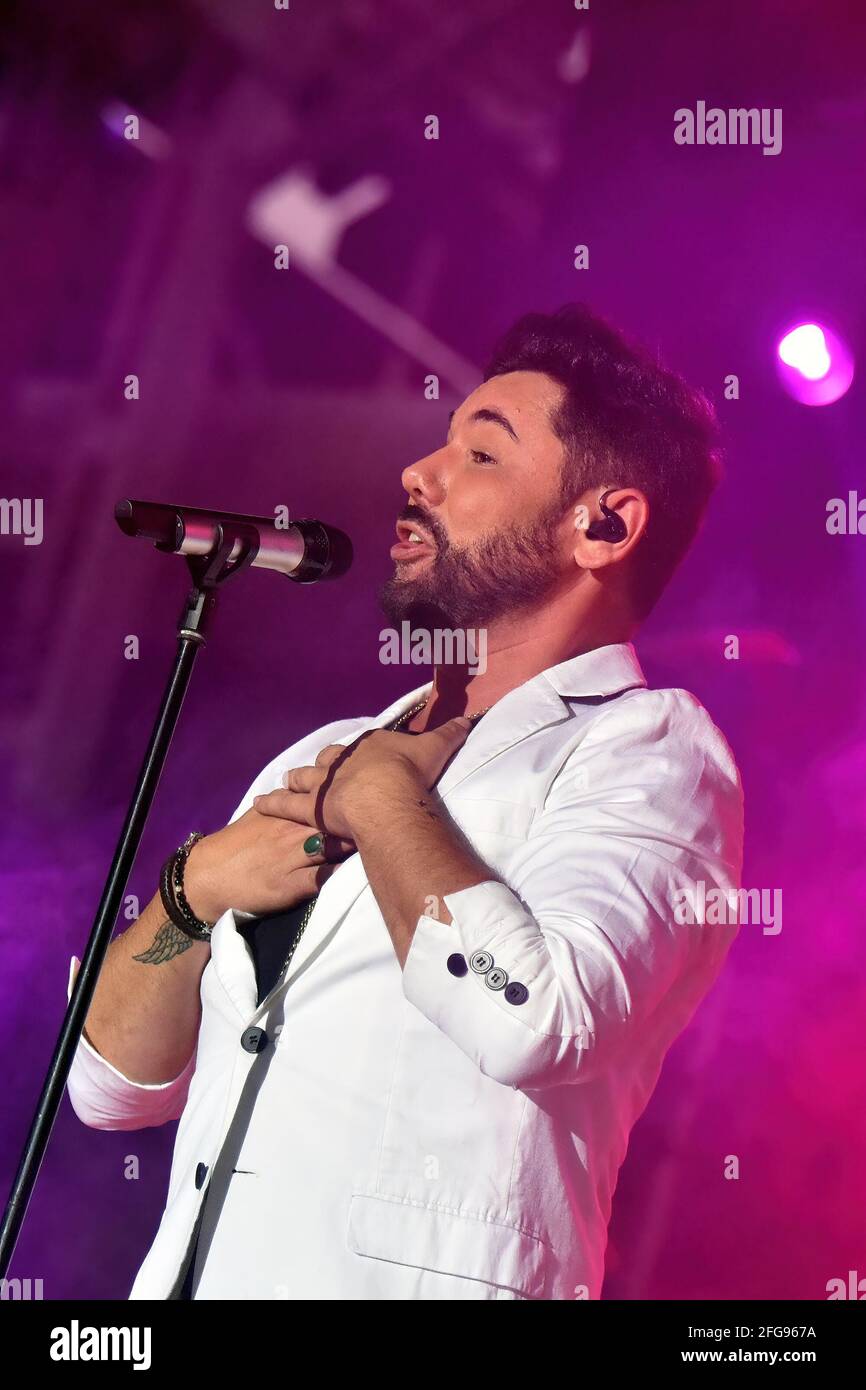 Spanish flamenco singer Miguel Poveda performs live on stage in L ...