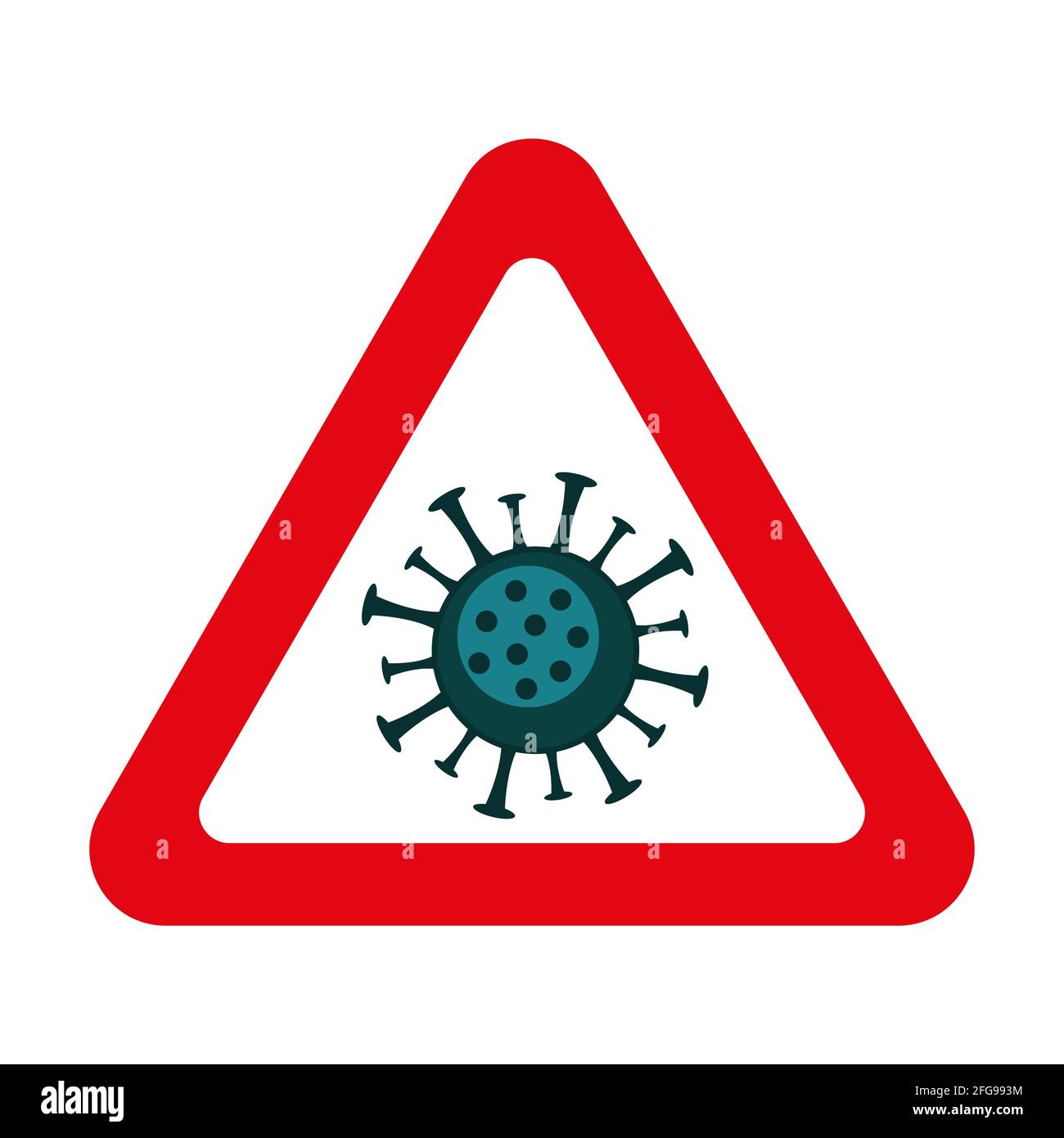 Coronavirus red warning sign Stock Vector Image & Art - Alamy
