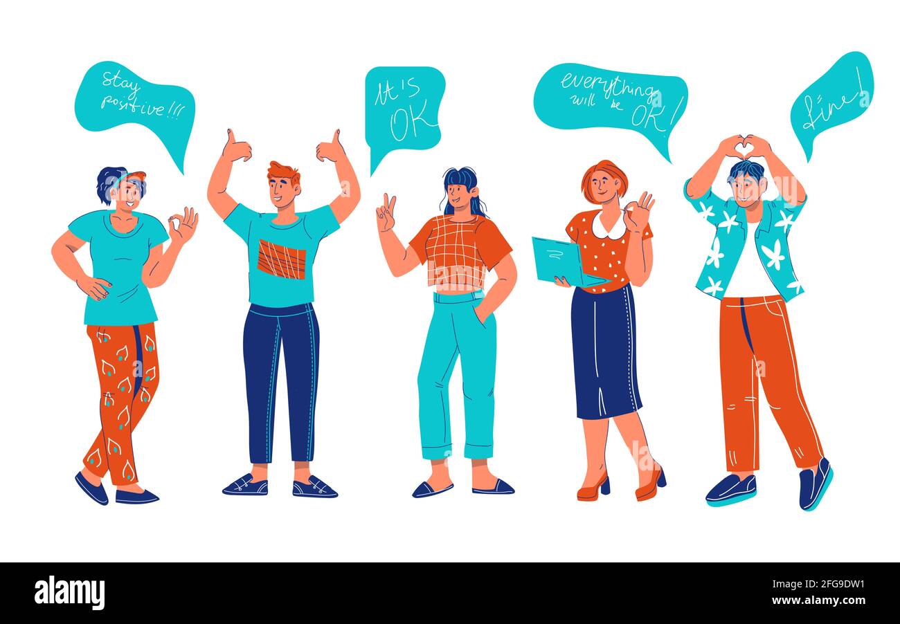 Cartoon man saying yes Stock Vector Images - Alamy