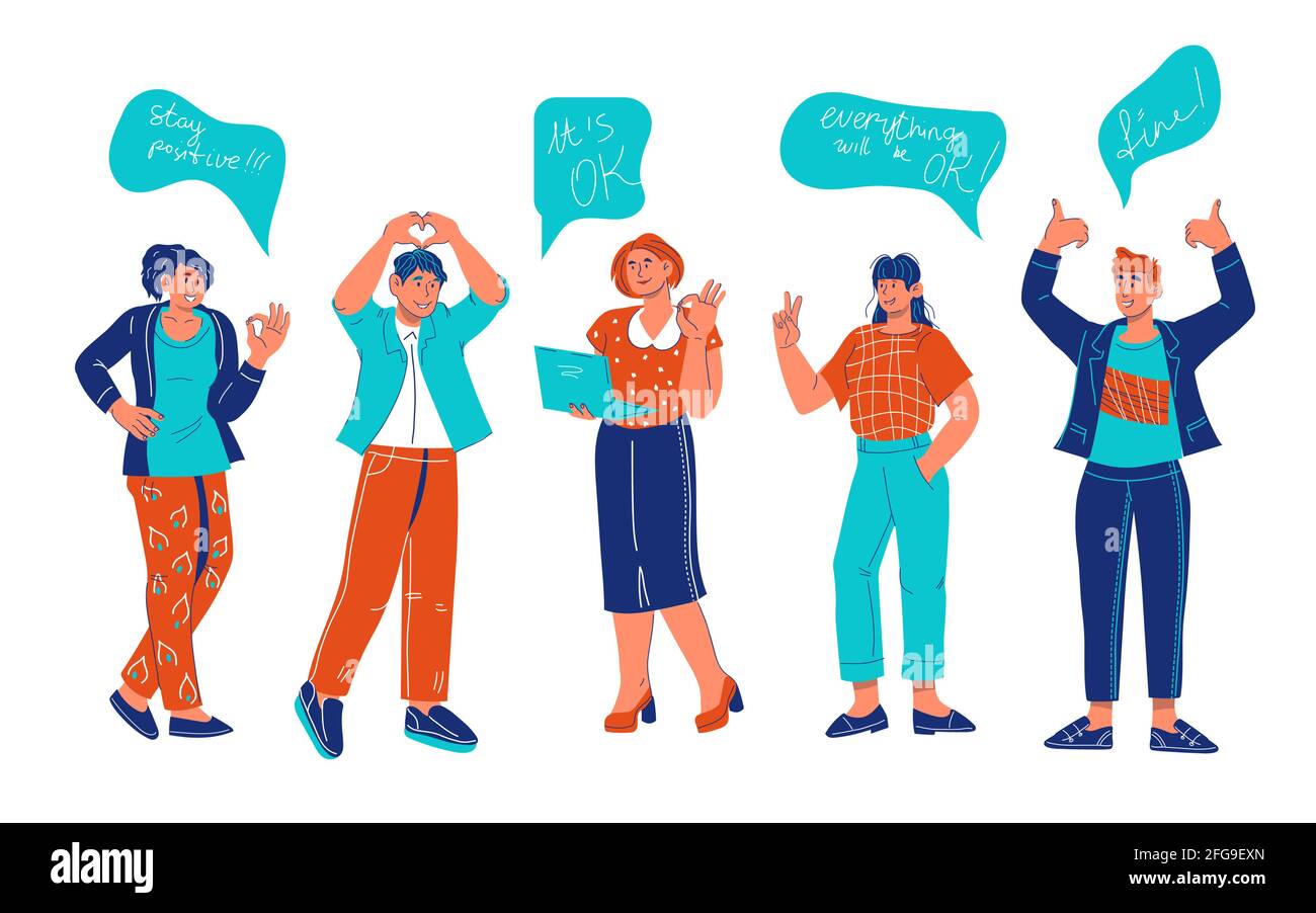 Cartoon man saying yes Stock Vector Images - Alamy