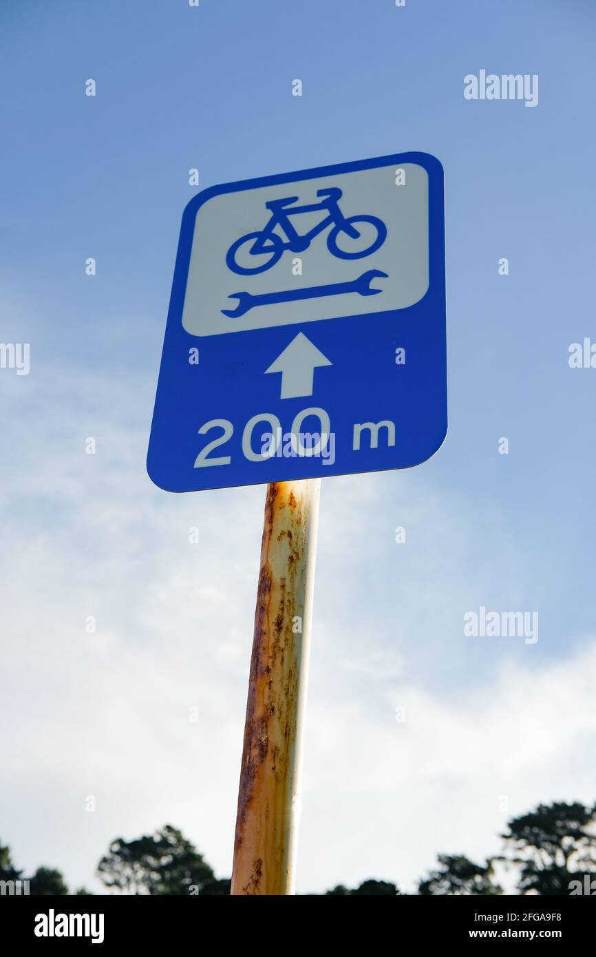 Blue Bicycle Repair Station High Resolution Stock Photography and ...