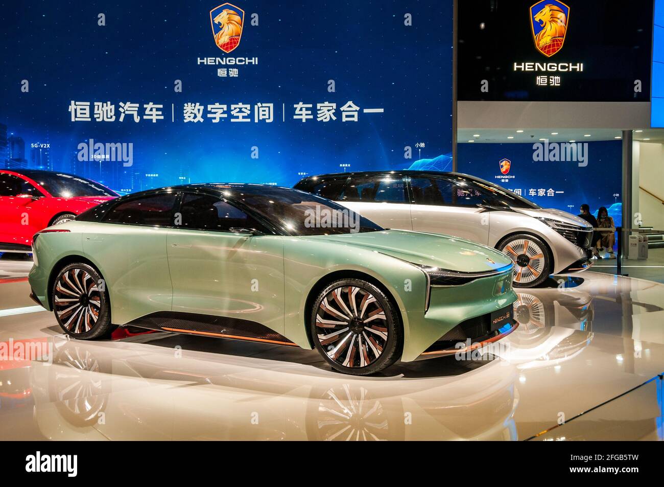 Hengchi 2 with the Hengchi 4 behind it on display at the 2021 Shanghai ...